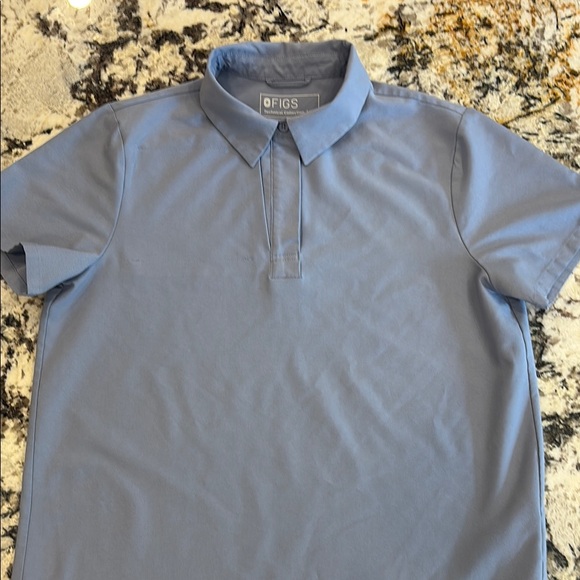 Figs | Tops | Figs Blue Scrub Polo Shirt For Effortless Style | Poshmark